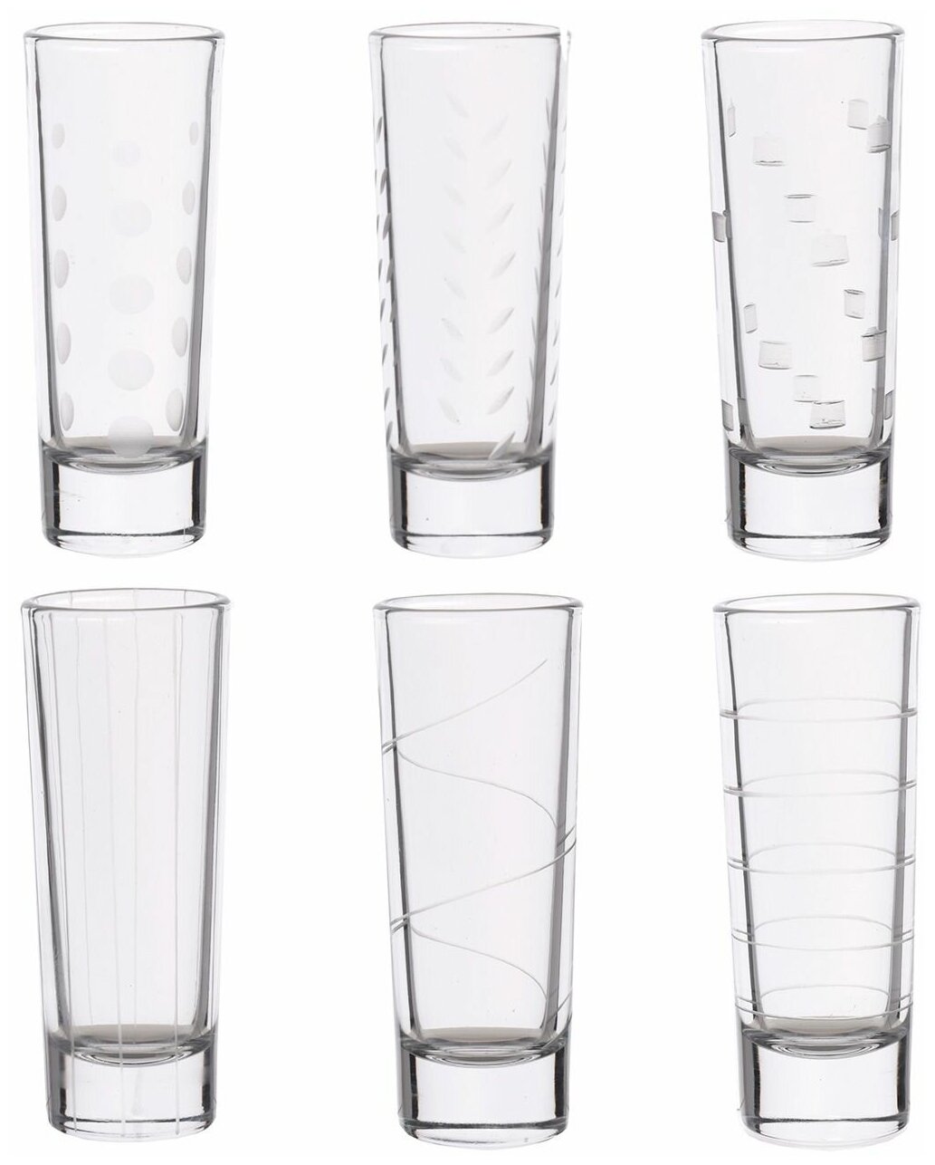 Стопка для водки, 60 мл, набор из 6 шт, стекло, Mixology, Kuchenland