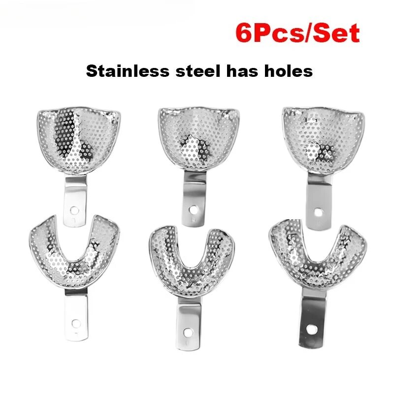 Набор оттискных лотков из нержавеющей стали JAVIDENT (6 шт.) 6Pcs With Holes