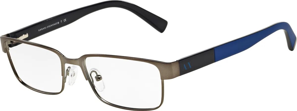 Оправа ARMANI EXCHANGE 0AX1017 6084, тип оправы ободковая, материал оправы металл, пол мужские, форма оправы прямоугольная