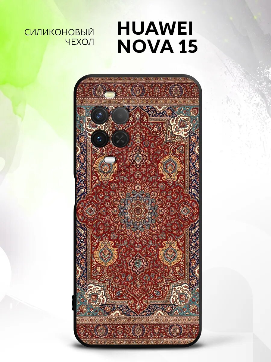 Чехол на Huawei Nova 15, Хуавей Нова 15 бампер, противоударный, с рисунком красный ковер