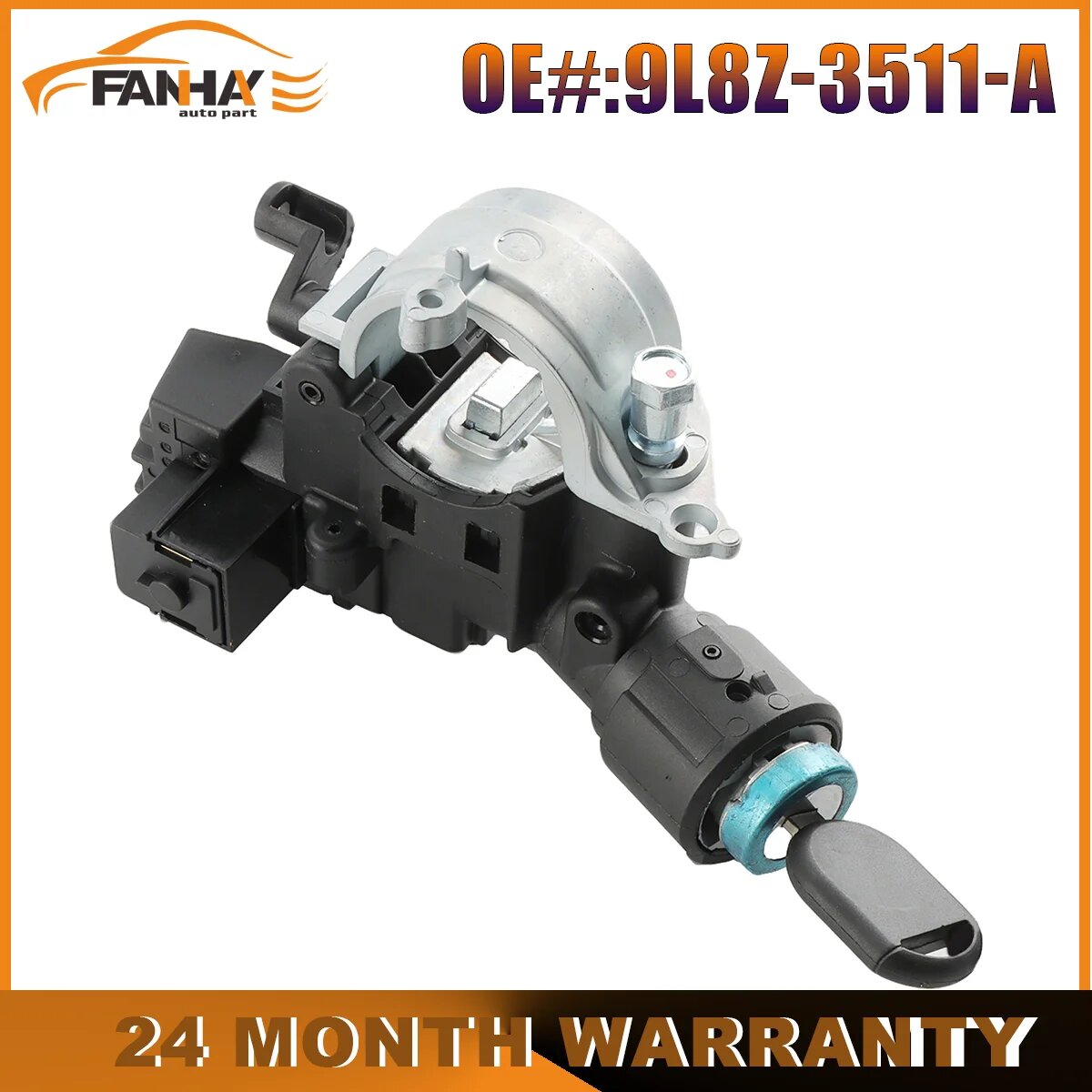 8L8Z-3511-A 8L8Z-3511-B Корпус замка зажигания рулевой колонки с 2 ключами-транспондерами для Ford Escape 2.5L 3.0L 2008-2010 8L8Z-3511-C