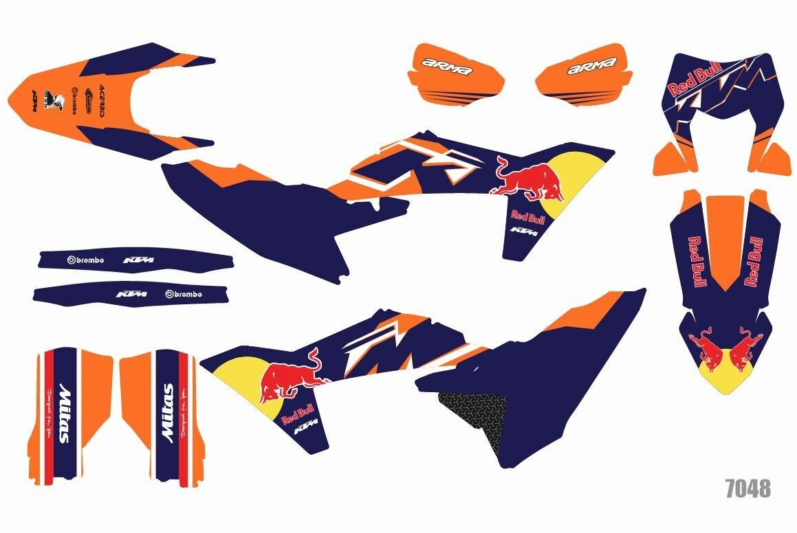 Наклейки на мотоцикл KTM 250-450 2023-2024, GR8 F300A Enduro OPTIMUM, KEWS K24, BRZ X8 MX8 SX8 - 2024