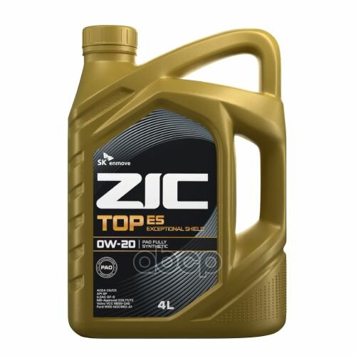 ZIC Zic Top Es 0W20 (4L) Масло Моторное! Синт Api Sp, Acea C6/C5, Ilsac Gf-6A, Mb 229.72/229.71
