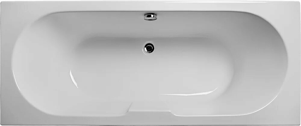 Акриловая ванна STWORKI Ольтен пристенная, 169x70, прямоугольная, на ножках, российская