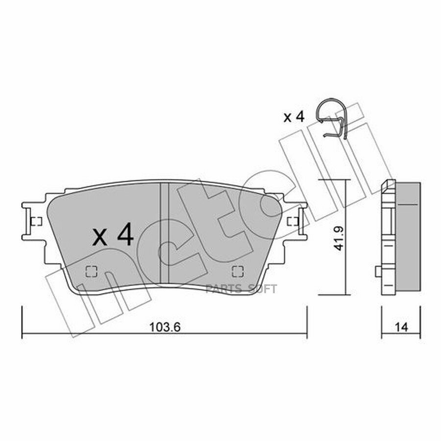 METELLI Колодки тормозные