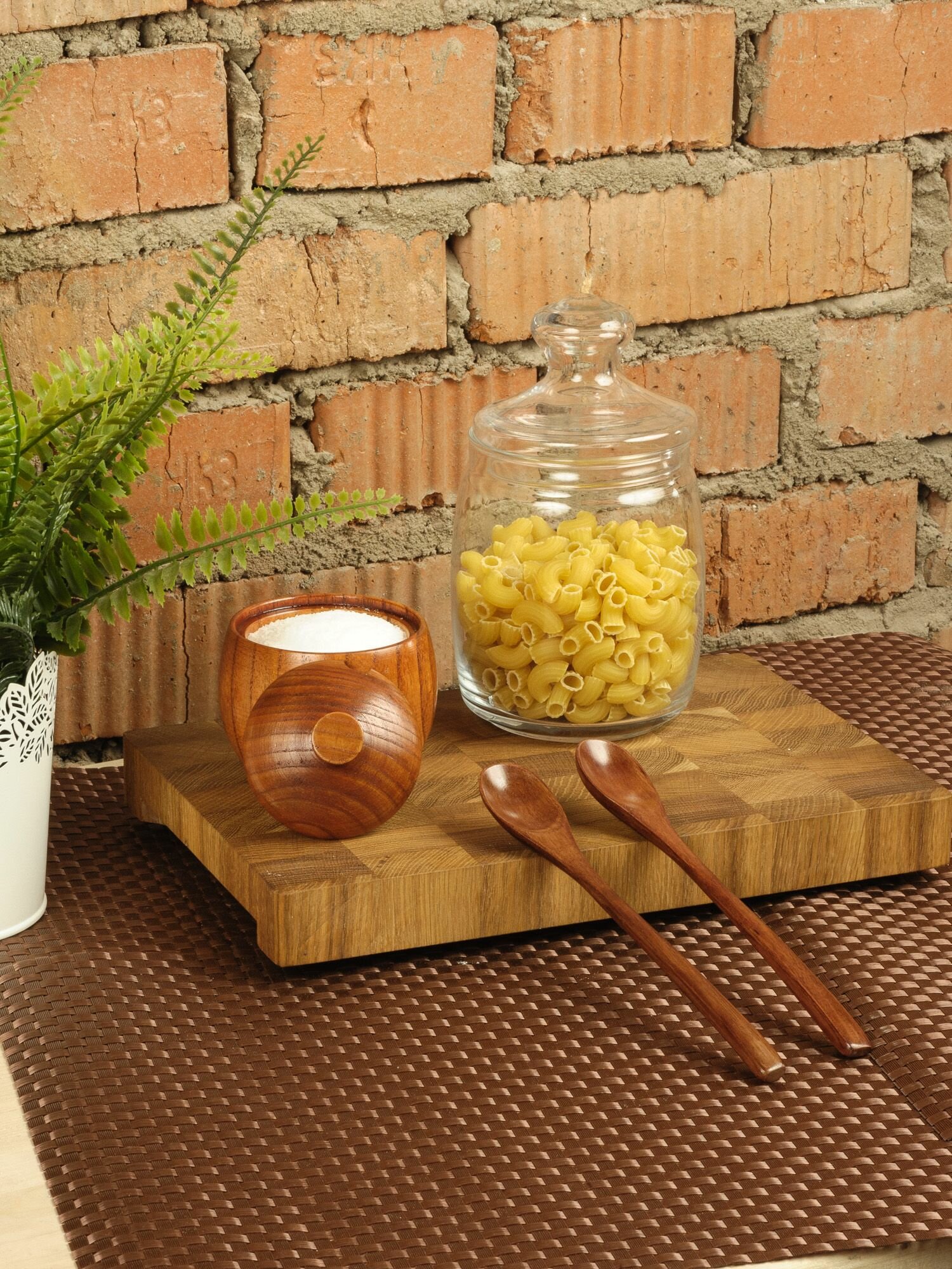 Ложка-дозатор, набор - 2 шт. / Ложечка деревянная чайная, для сахара, варенья и специй / Столовые приборы деревянные