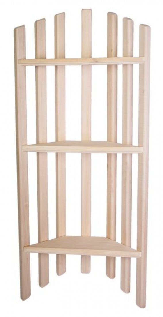 Полка для бани Банные штучки трехъярусная, из древесины липы, бежевая, размером 76×33×11см / товары для дома