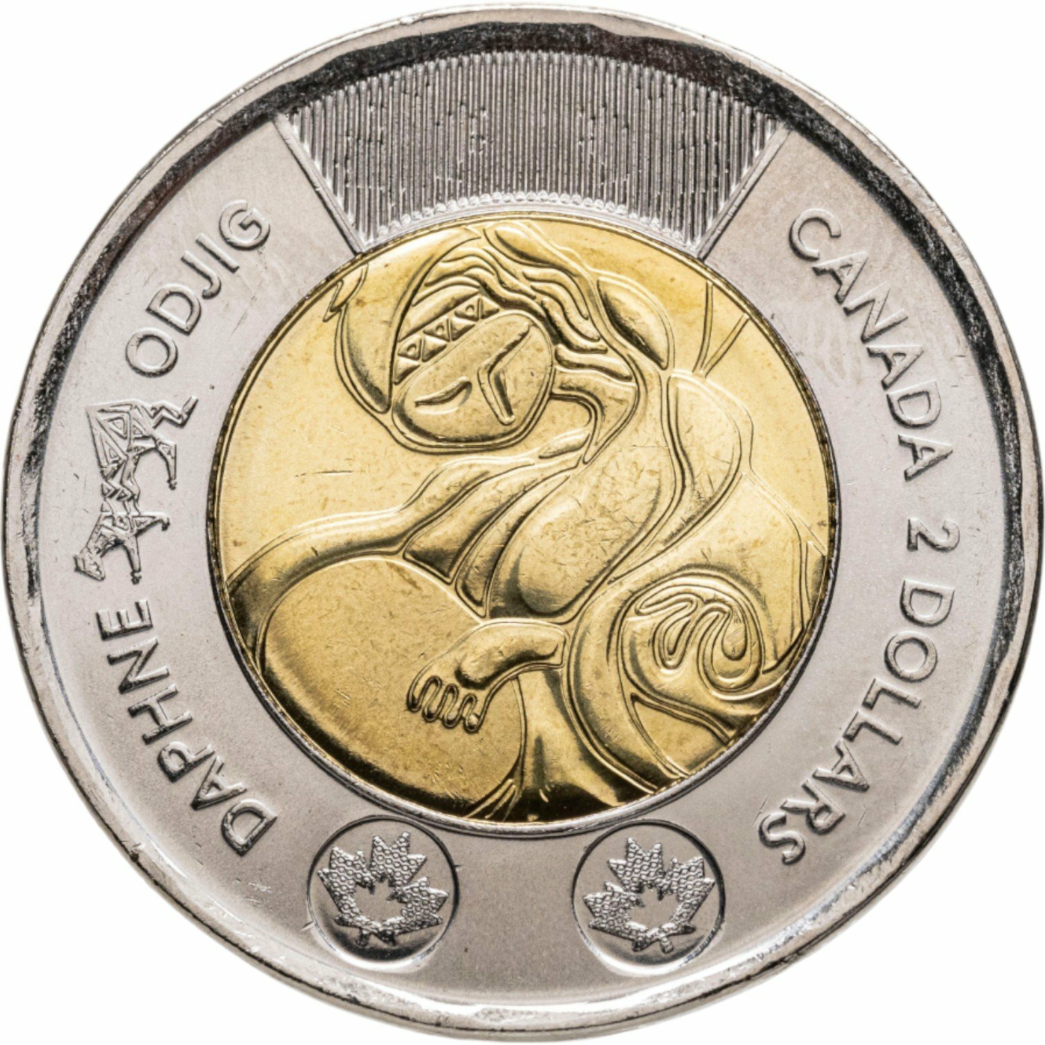 Канада 2 доллара 2025 "Народная певица Дафна Оджиг", Биметалл, в сохранности UNC