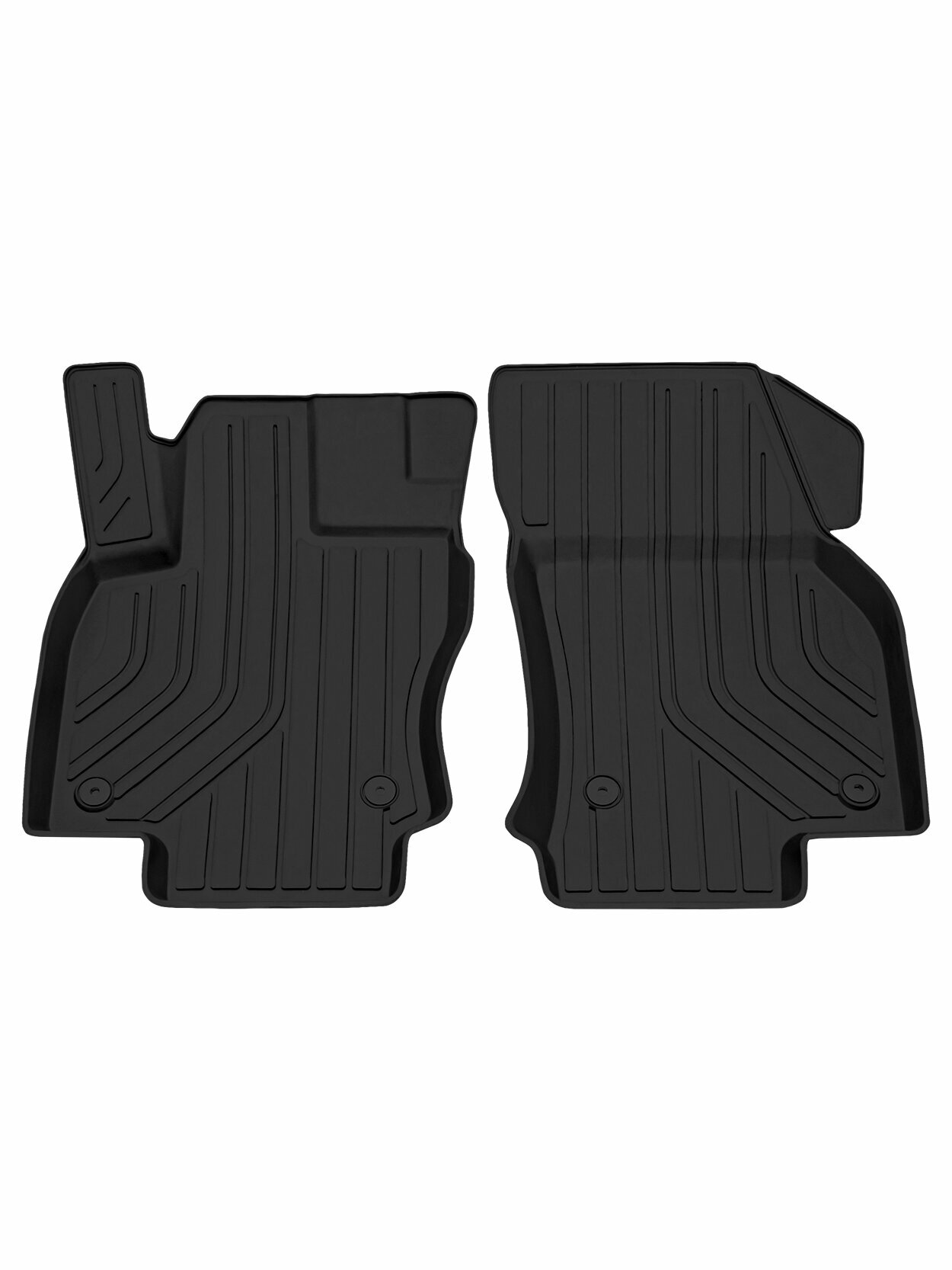 Коврик салонный резиновый (черный) для Volkswagen Tiguan (17-Н. В.) Ser.S (Борт 4см),