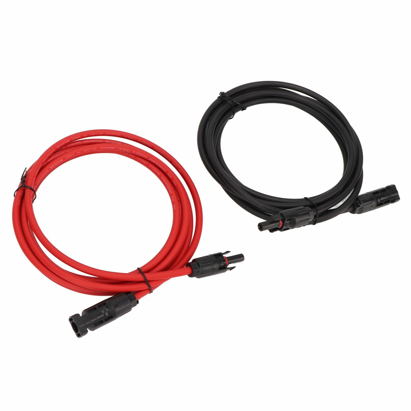 1 пара солнечных удлинительных кабелей 6 мм СИЗ, медная изоляция, адаптер для проводов солнечной панели для фотоэлектрической системы на колесах, 4 м / 13,1 фута