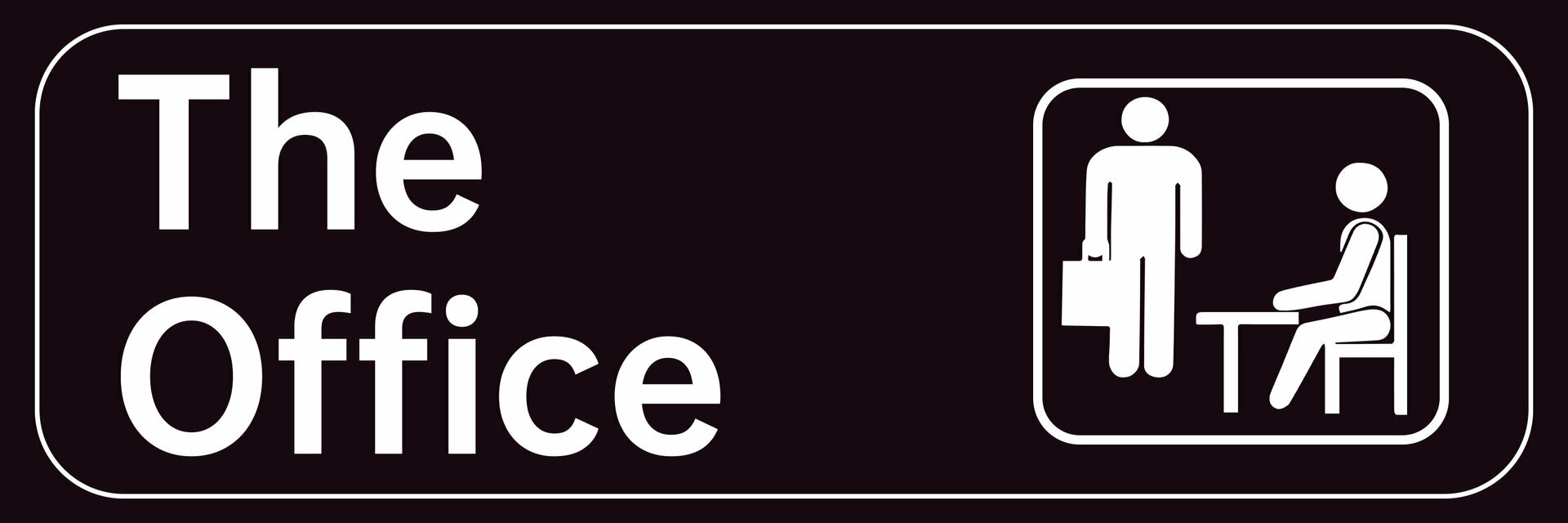 1 шт./лот. Табличка на дверь офиса – самоклеящаяся виниловая наклейка, черно-белый дизайн, четкий текст и значок для офиса или переговорной комнаты, 23 x 7,6 см