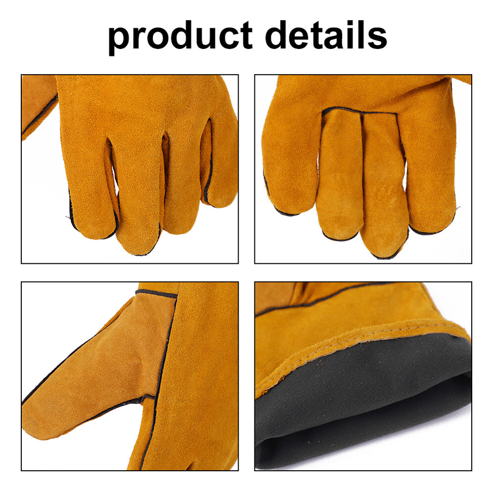Сварочные перчатки, термоизоляционные, кожаные, для высоких температур, барбекю
