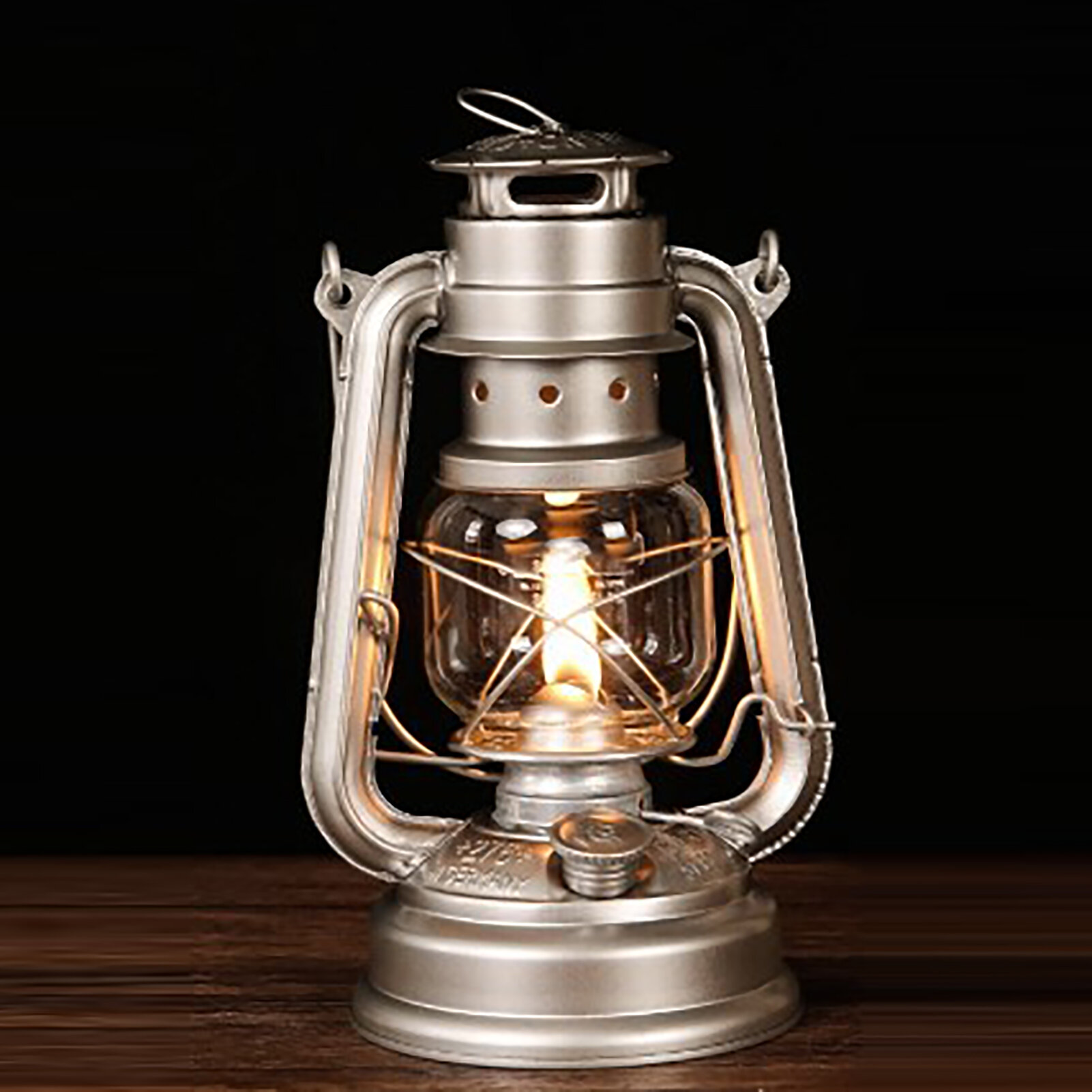 Керосиновый фонарь, декоративная портативная ручная металлическая винтажная стеклянная масляная лампа для кемпинга на открытом воздухе