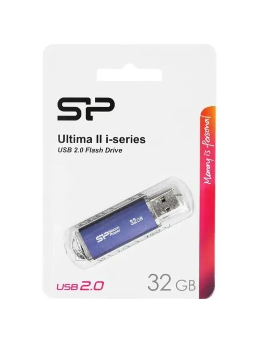 Память USB Flash 32 ГБ Ultima II-I II-М01 голубой USB 2.0 A