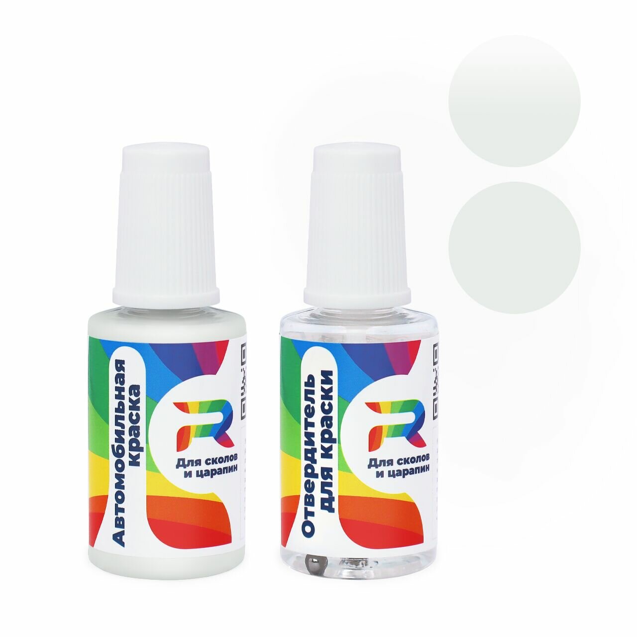 Подкраска для сколов и царапин авто RAL 7035 - Lichtgrau (Акриловая краска, Солид, Серый) с кисточкой