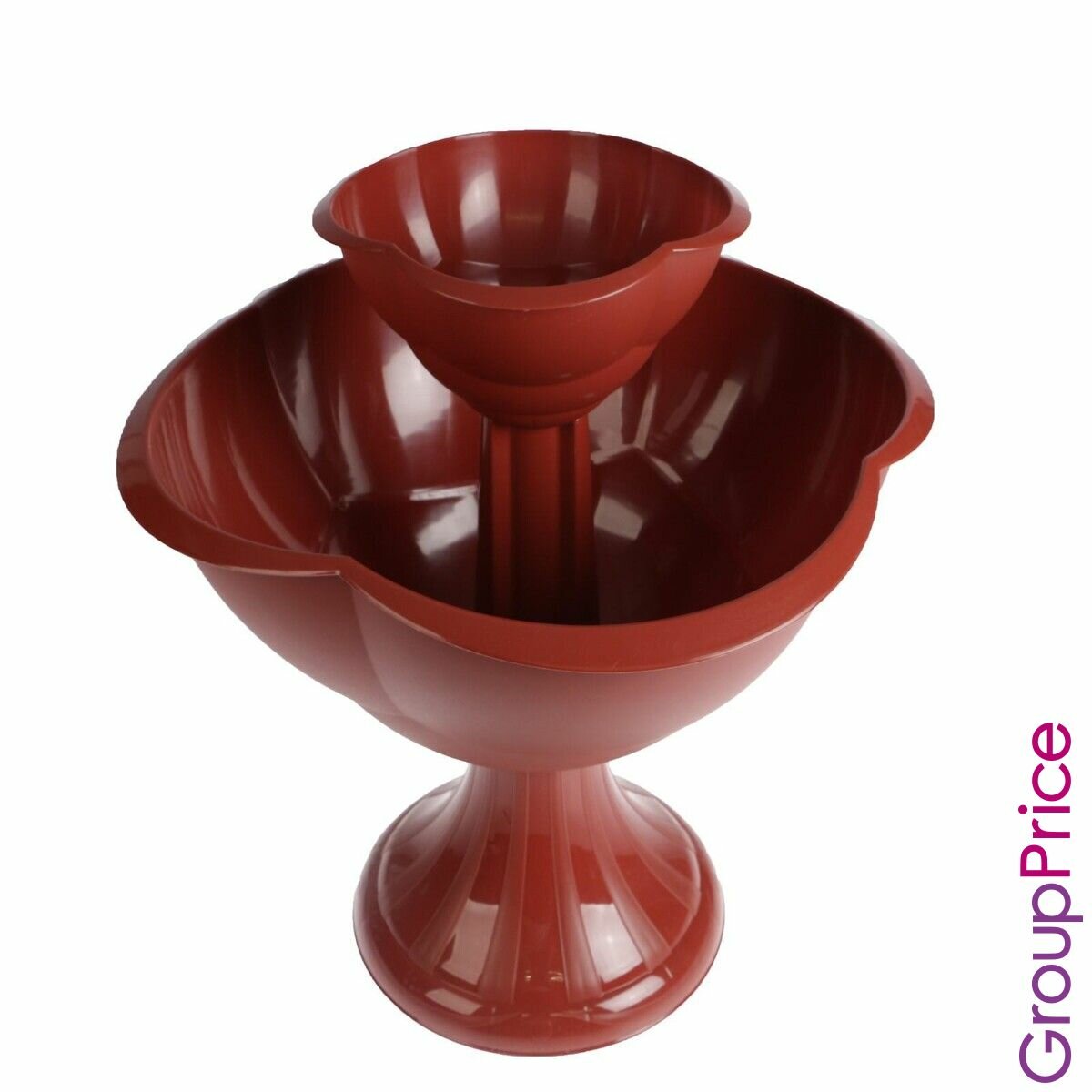 Клумба пластиковая, 2 яруса, d=27–55 см, высота бортика 60 см, коричневая, No brand