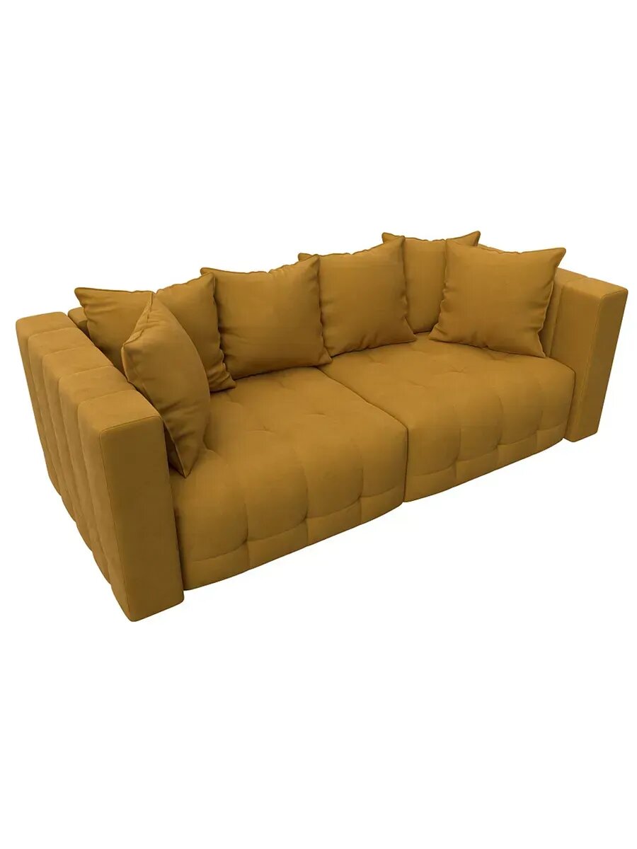 Прямой диван Европа, 227х91х105 см, со спальным местом и ящиком для белья, велюр