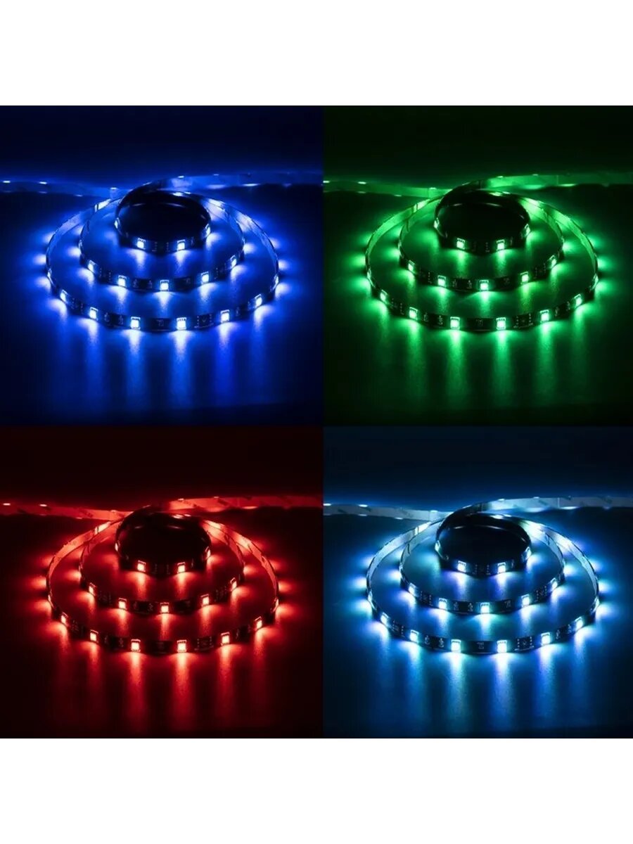 Многофункциональная RGB LED лента 5м с пультом и приложением