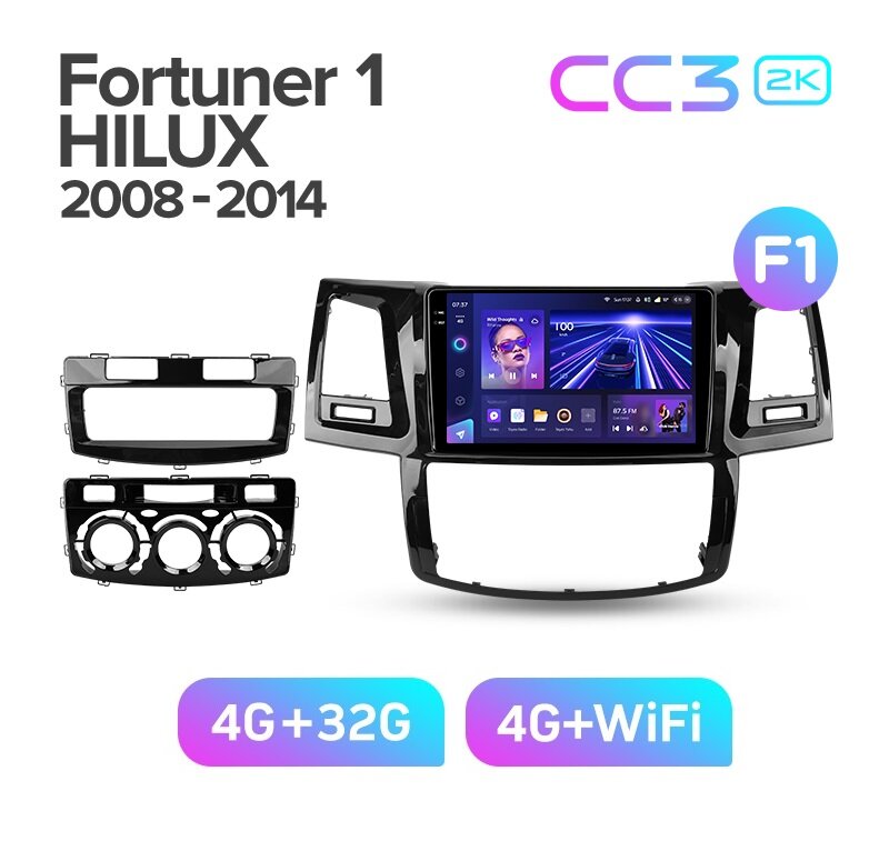 Магнитола TEYES TOYOTA HILUX 2008-2014 г. CC3 2K 4/32ГБ