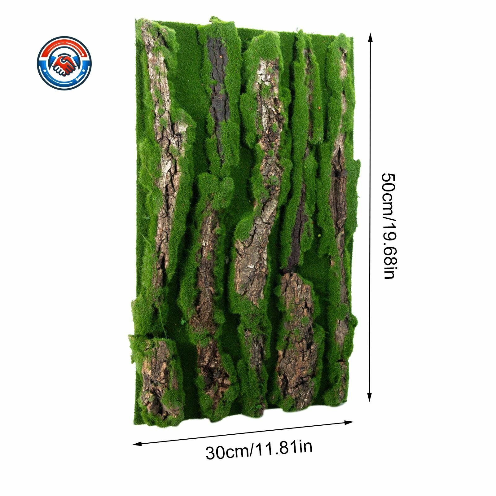 Фон для террариума из коры с мхом, 30x30 см и 30x50 см, нетоксичный флокированный декор для бородатой агамы, геккона, ящерицы, черепахи, легко клеится, зелёный натуральный ландшафт