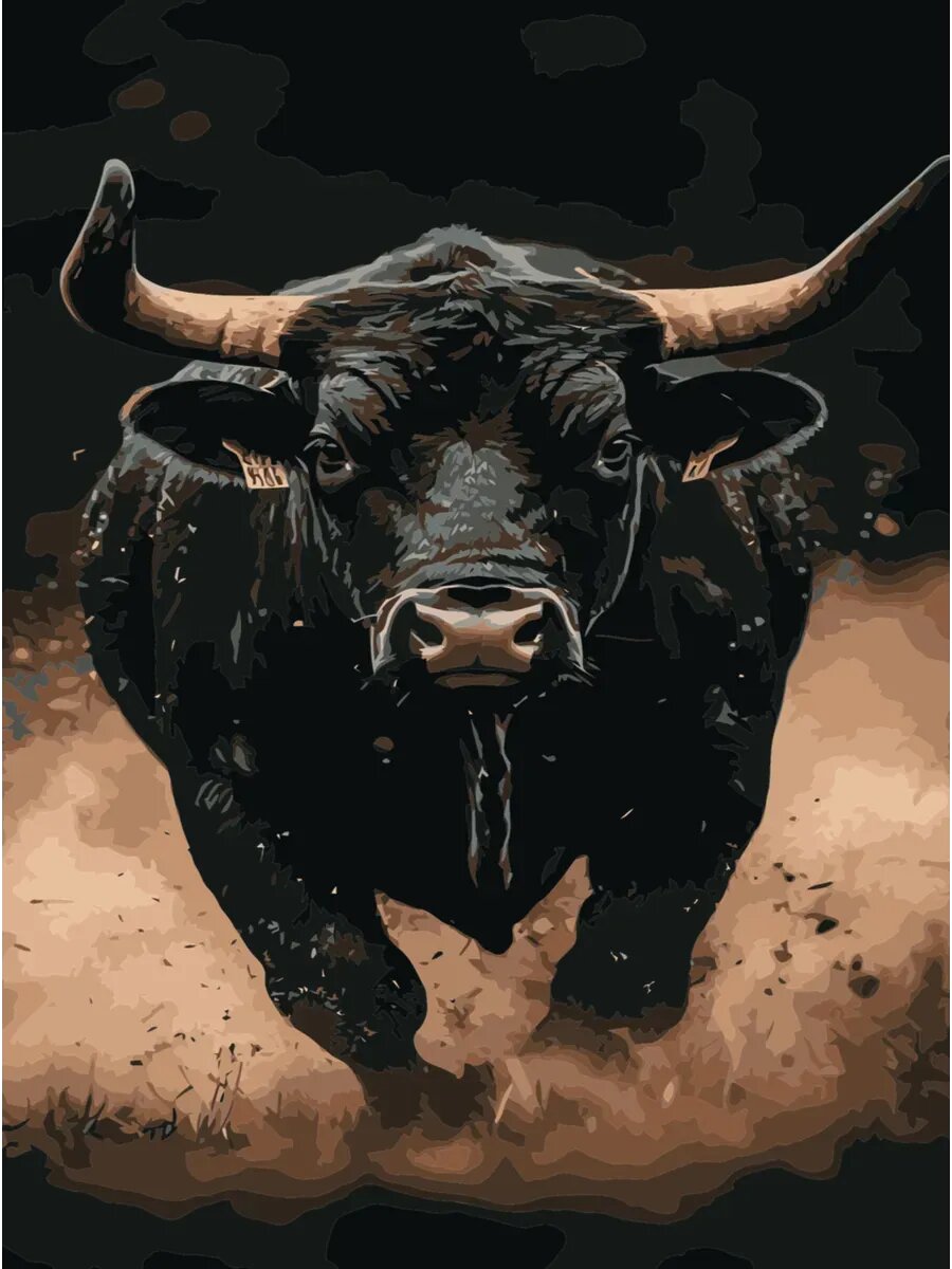 Картина по номерам бык