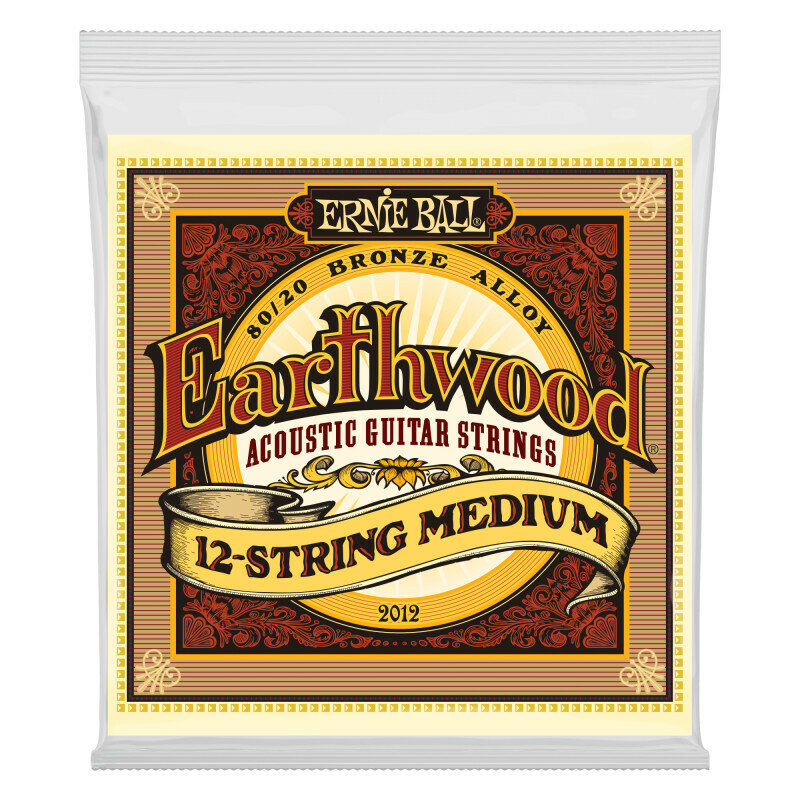 Струны для 12 струнной акустической гитары ERNIE BALL 2012 Earthwood 80/20 Bronze Medium 11-42