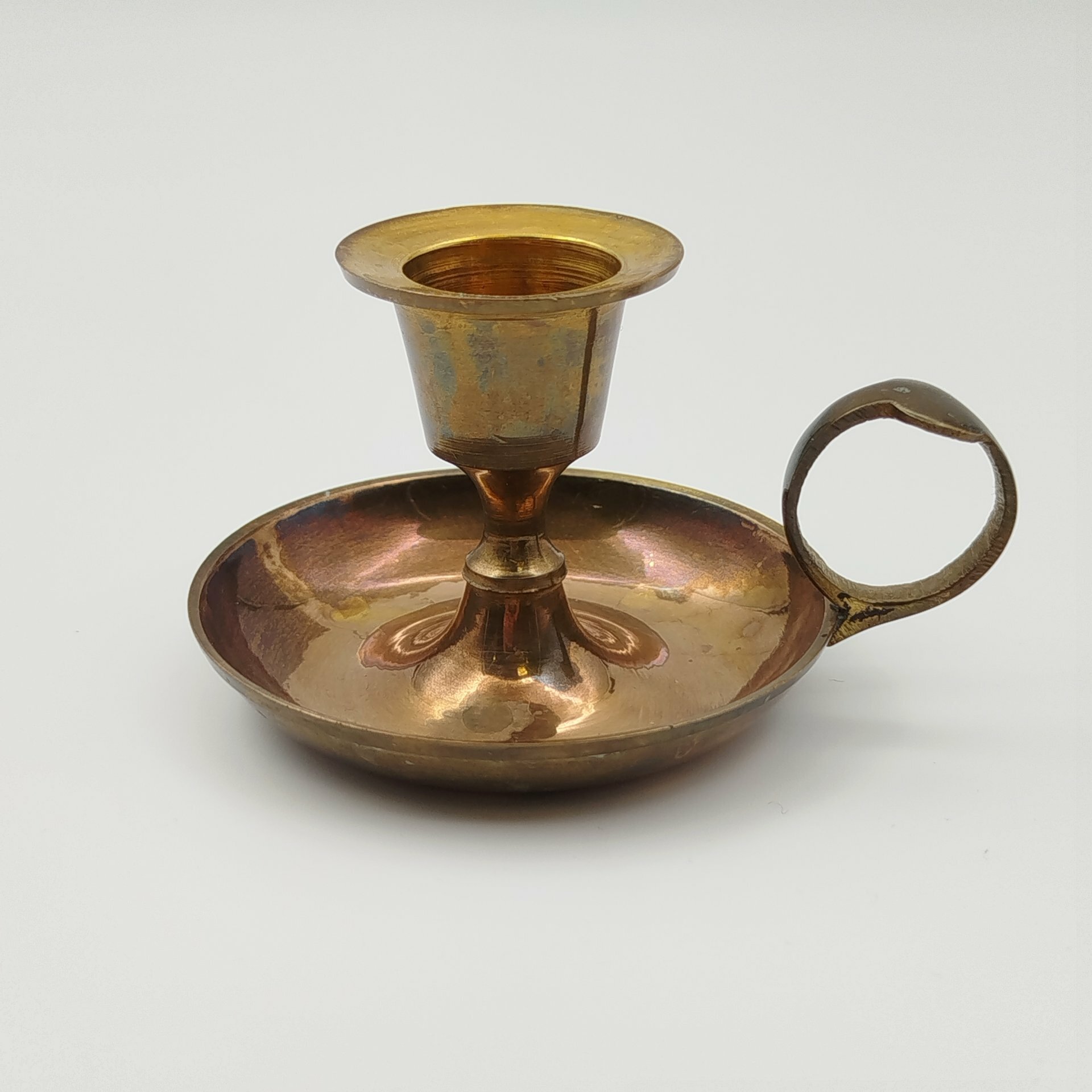 Подсвечник переносной на одну свечу, латунь, Индия, 1970-1990 гг.