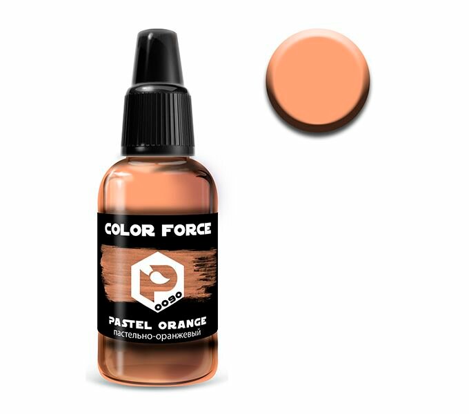 Краска для моделей Color force, водный акрил, Пастельно-оранжевый (Pastel orange), матовая, 18 мл