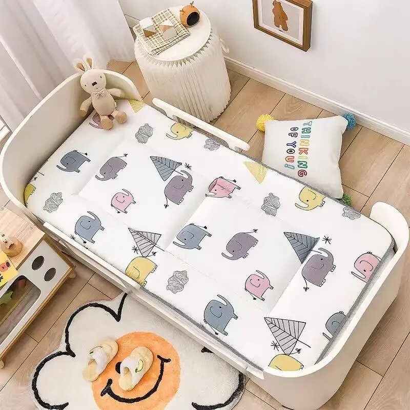 IMBABY толстый хлопковый матрас для детской кроватки, милый мультяшный дизайн, 120x60 см и 135x60 см, колыбель для кровати для новорожденных, малышей, 14, 60x135CM, Унисекс