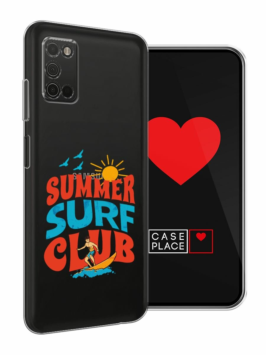 Чехол на Samsung Galaxy A03S / Самсунг Галакси A03S с принтом "Summer surf club", прозрачный — фото 1