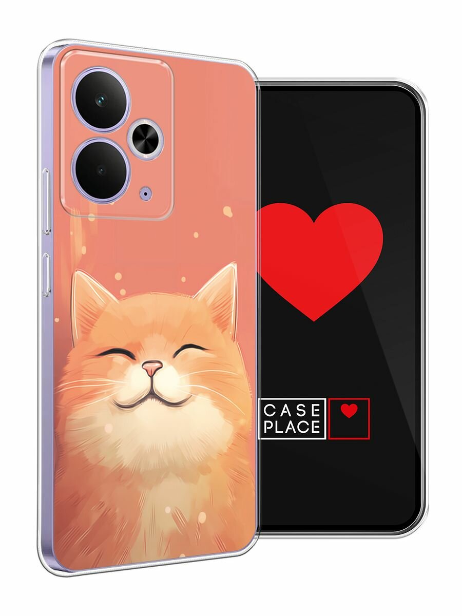 Чехол на Realme 14T / Реалми 14Т с принтом "Довольный рыжий котик" — фото 1