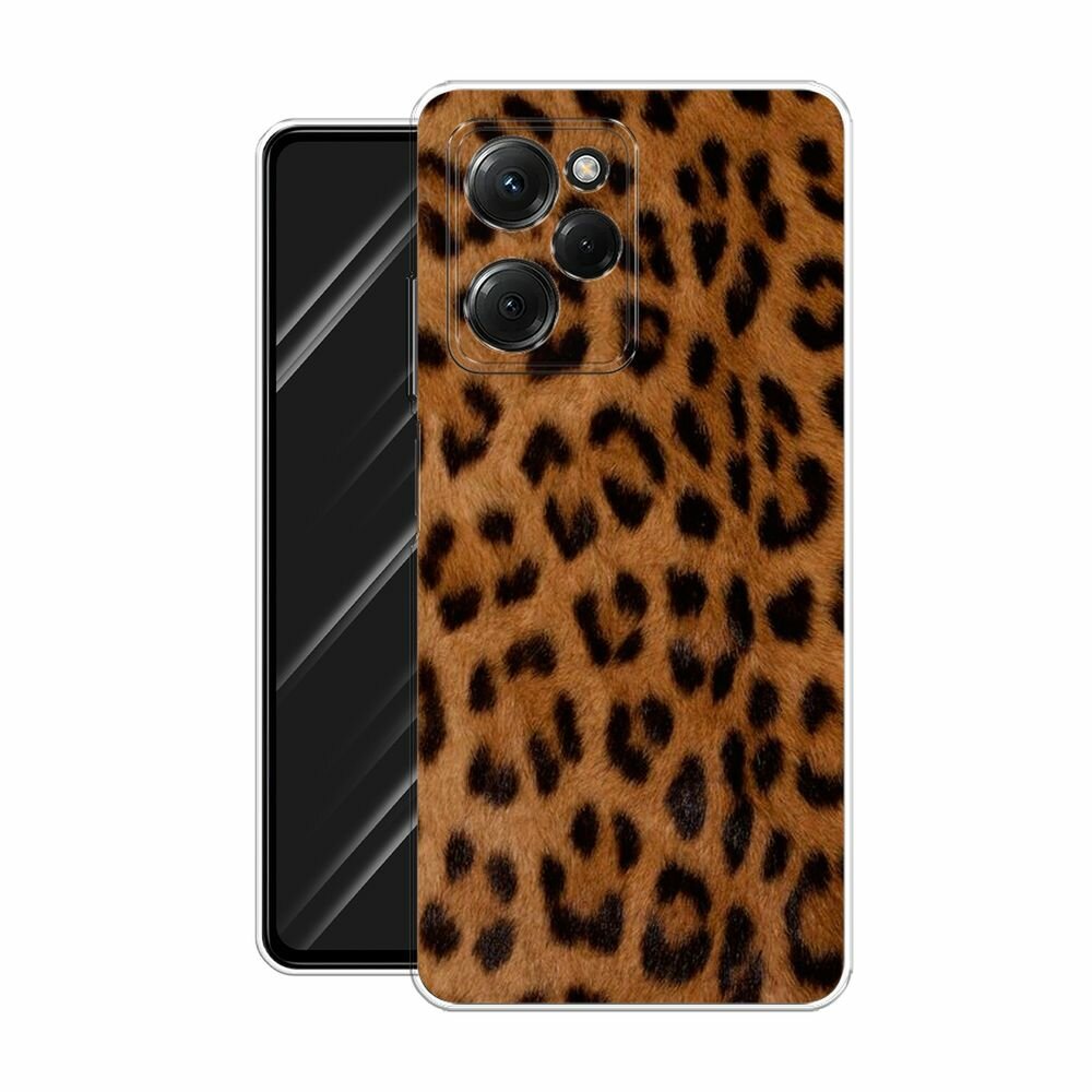 Чехол на Xiaomi Poco X5 Pro 5G / Сяоми Поко X5 Про 5G с принтом "Мех леопарда" — фото 1