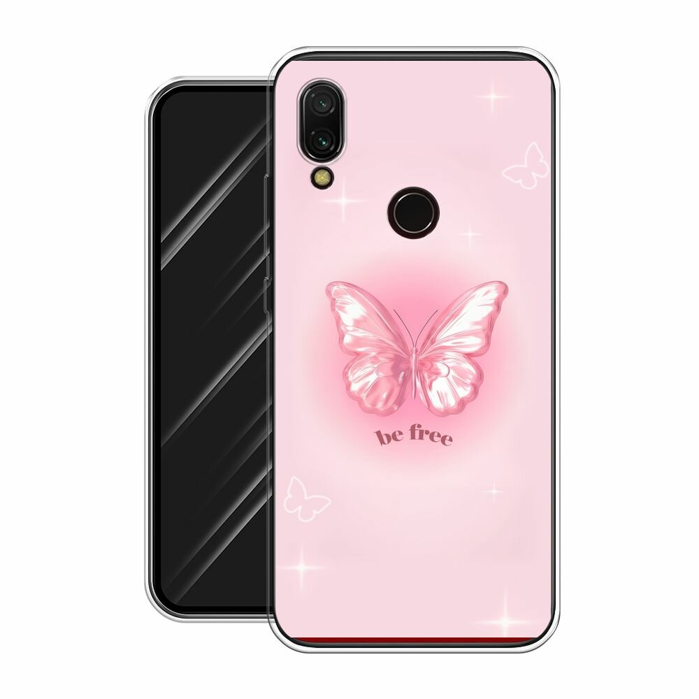 Чехол на Xiaomi Redmi 7 / Сяоми Редми 7 с принтом "Be free butterfly 1" — фото 1