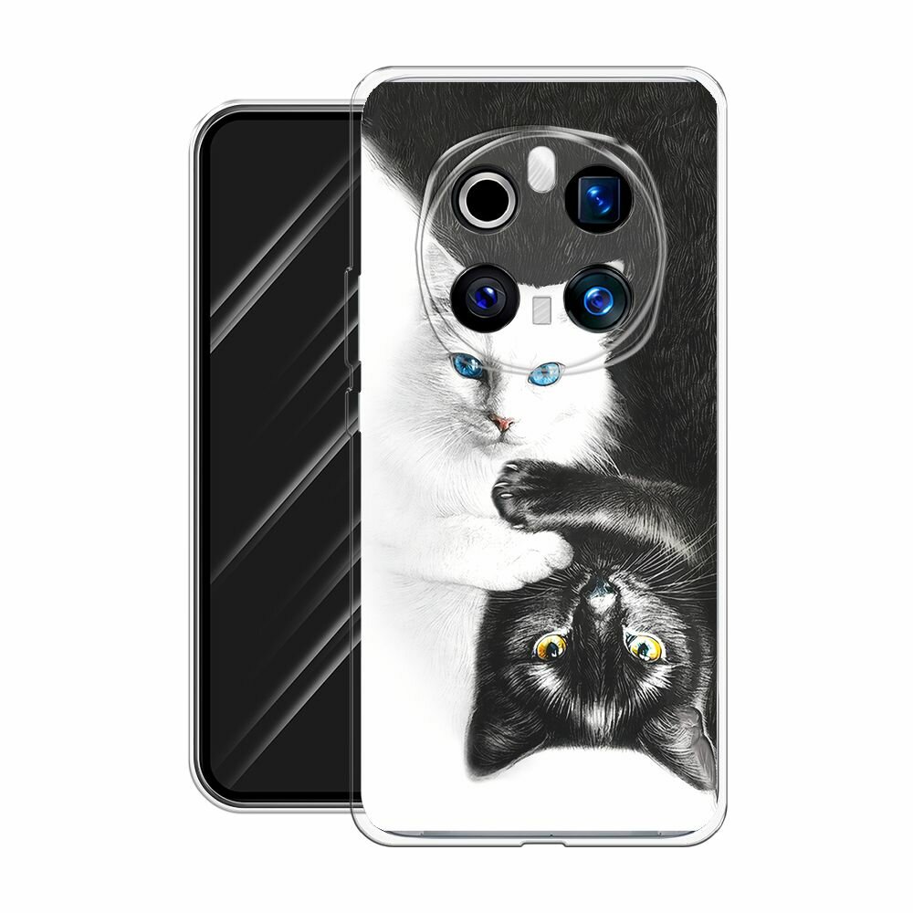 Чехол на Honor Magic 7 Pro / Хонор Мэджик 7 Про с принтом "Коты Инь-Янь" — фото 1