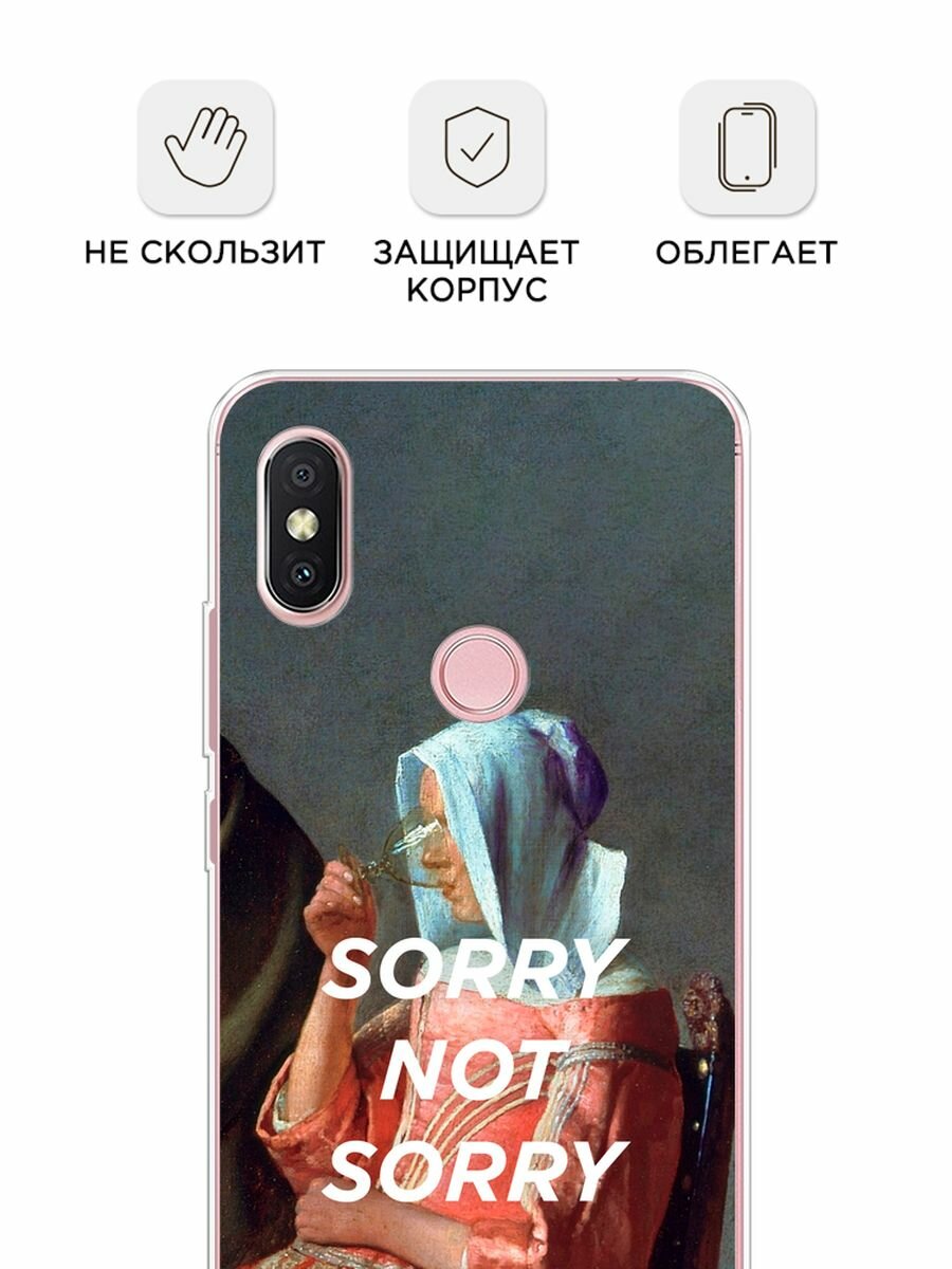 Чехол на Xiaomi Redmi S2 (Redmi Y2) / Сяоми Редми С2 (Редми Y2) с принтом sorry not sorry — фото 1
