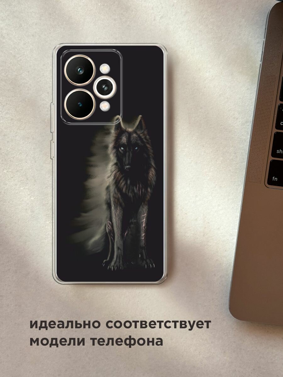 Чехол на Realme 15 Pro / Реалми 15 Про с принтом "Туманный волк" — фото 1