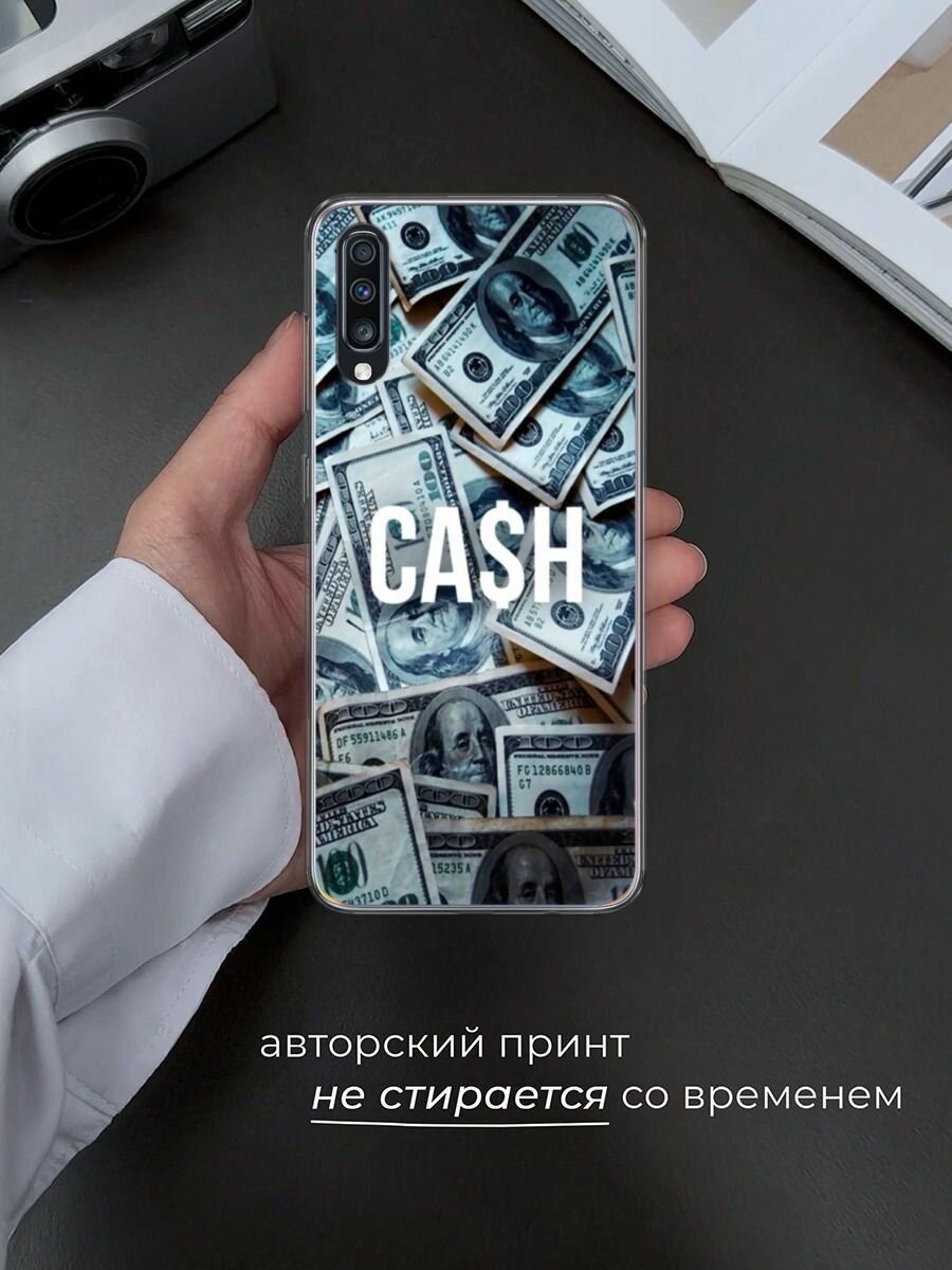 Чехол на Samsung Galaxy A70 / Самсунг Галакси А70 с принтом "Cash" — фото 1
