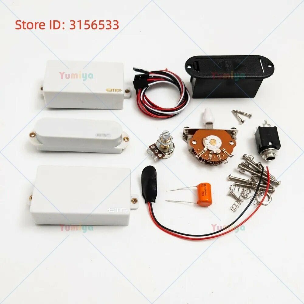 Гитарные звукосниматели EMG Активные звукосниматели Humbucker HSH Потенциометр Аксессуары для гитары Белый