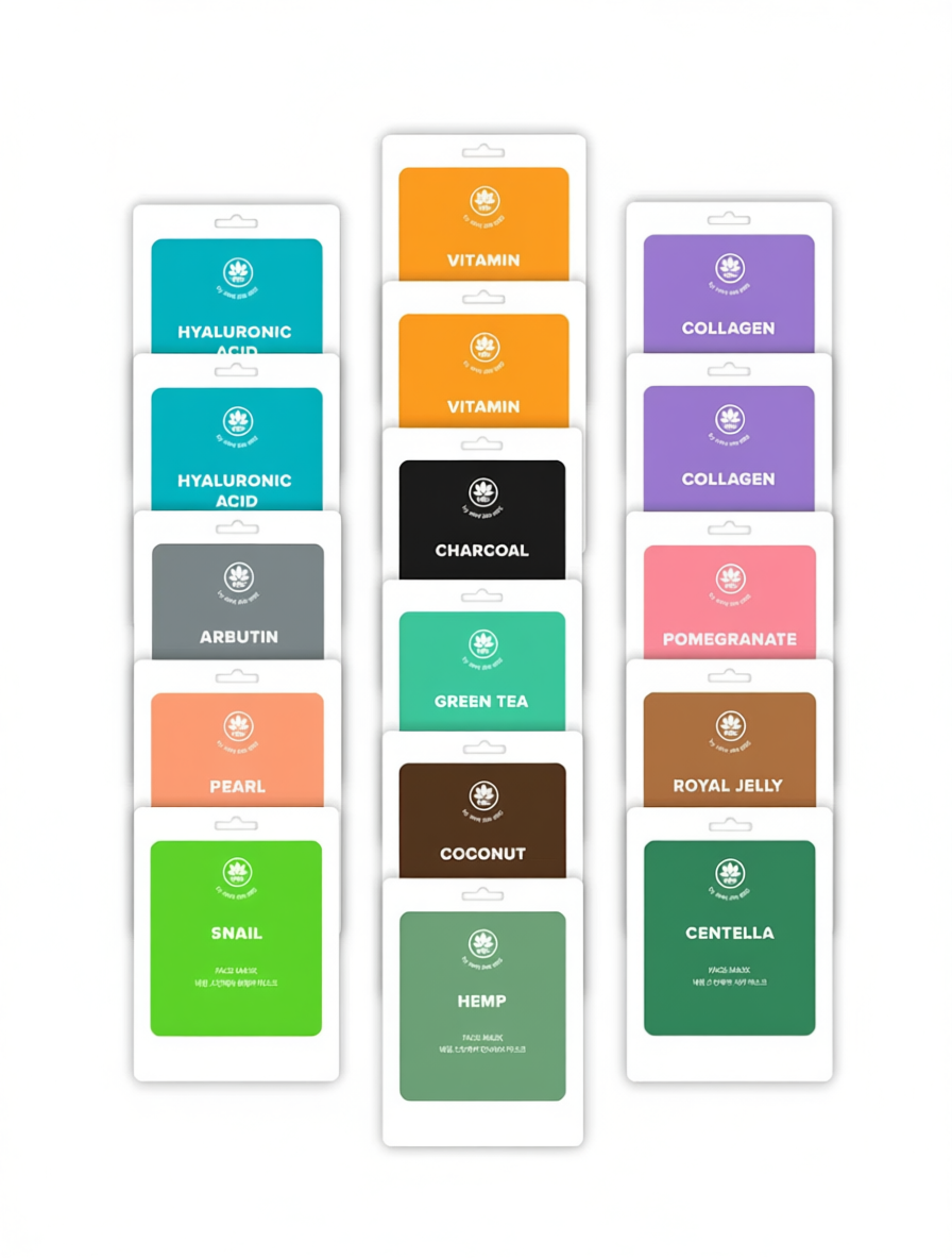 Тканевая маска для лица «Name Skin Care» набор 16 штук ( 16 видов масок ), Корея