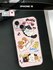 Чехол на Apple iPhone 15 / Айфон 15 с принтом "Кудрявые животные", прозрачный