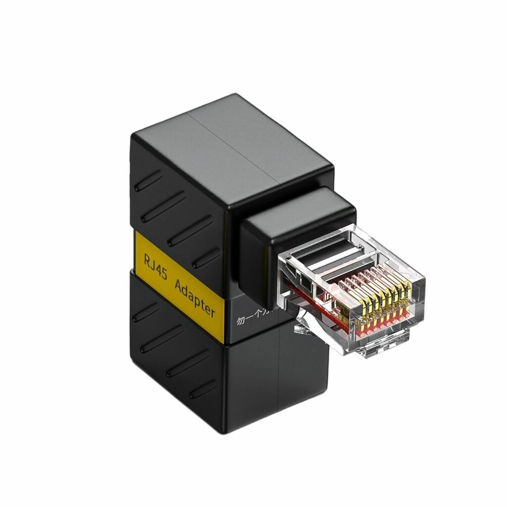 Угловые RJ45 соединители 360-градусные Ethernet адаптеры совместимы с кабелями Cat6