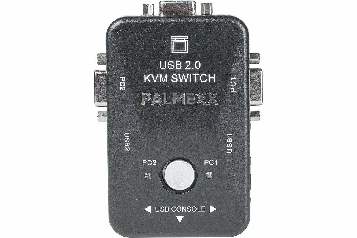 PALMEXX KVM-переключатель VGA+USB на 2 компьютера KVM-21UA PX/KVM-VGA с двумя портами VGA и USB