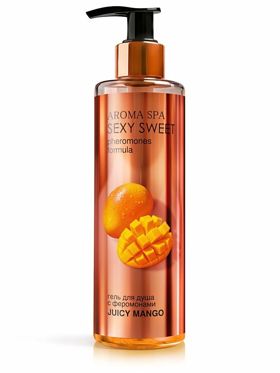 Гель для душа с феромонами и ароматом манго Juicy Mango - 200 мл. Производитель - Биоритм.