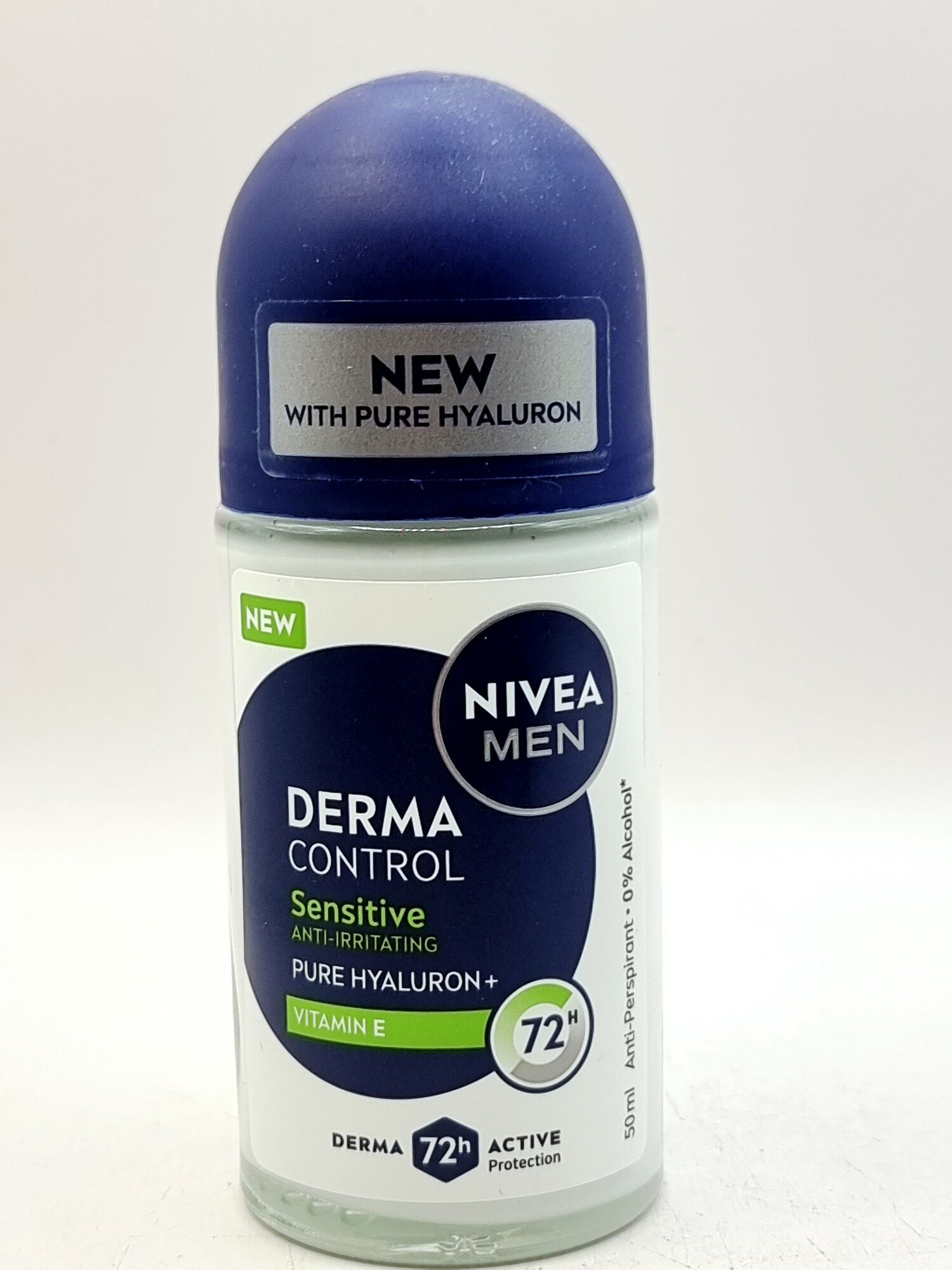 NIVEA MEN Derma Control Sensitive Роликовый антиперспирант, 72 ч, с витамином Е и гиалуроновой кислотой, 50 мл