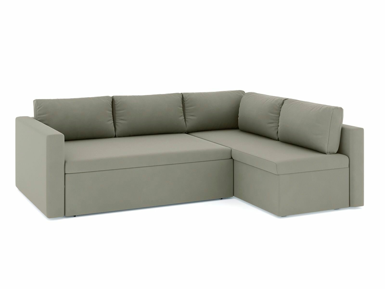 Угловой диван Мансберг, дельфин, угол левый/правый, велюр Зара Лайт 04