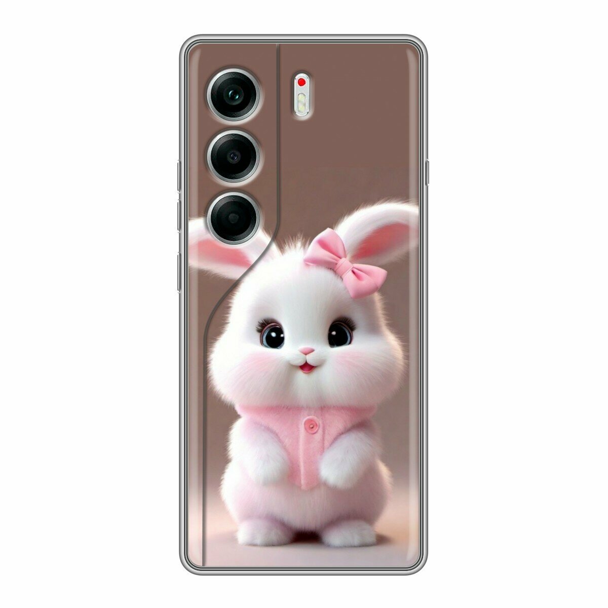 Чехол для Tecno Camon 40 с принтом для девочек с зайчиком (Техно Камон 40) — фото 1