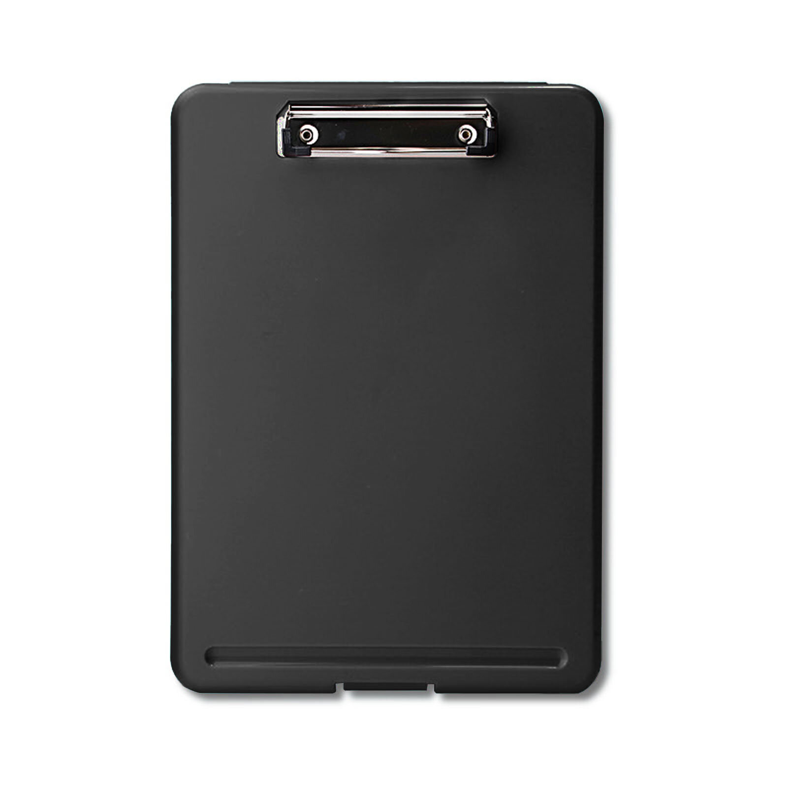 Пластиковый планшет для записей, компактный, для бумаг, канцелярских принадлежностей, в подарок, для контрольных работ и документов, черный.