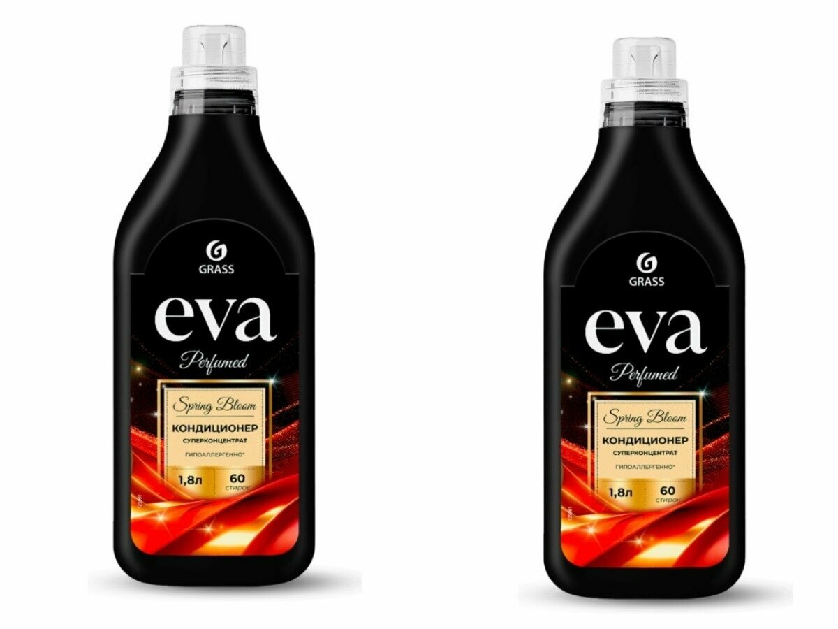 Кондиционер-ополаскиватель для белья GRASS "Eva" Spring bloom суперконцентрат, 1.8 л, 2 шт