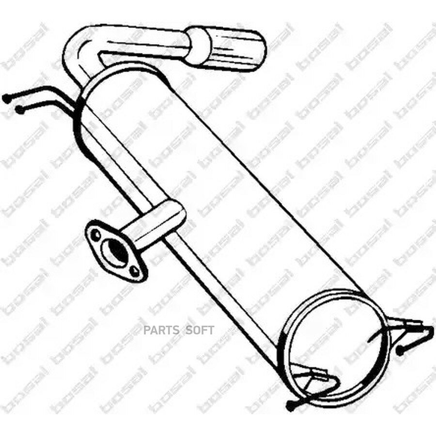 Глушитель задний (TOYO RAV 4 00- ) от официального дистрибьютора, BOSAL, артикул 228467