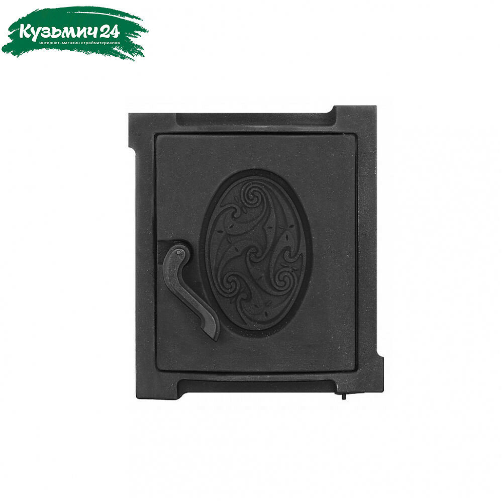 Дверка топочная Рубцовский литейный комплекс Кельты ДТУ-4А уплотненная, окрашенная 36х250x280 мм